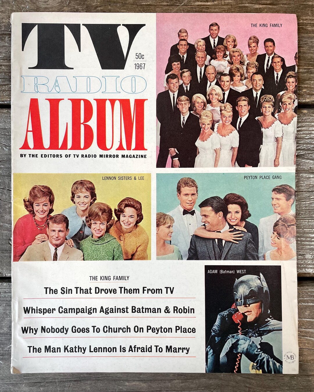 Vintage 1960s Magazine Movie TV Radio Album 1967 60s Retro Book Gossip ...