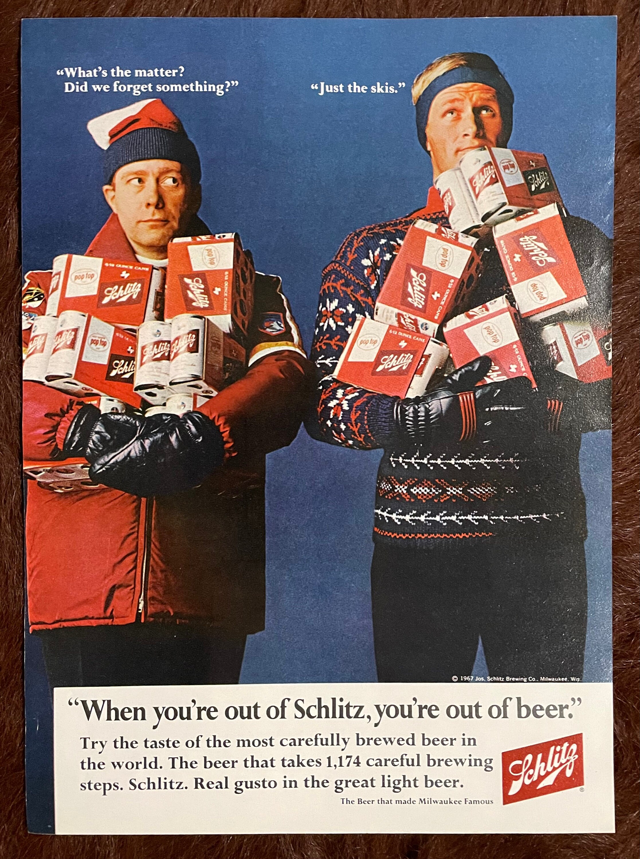 Vintage 1960s Schlitz Beer Alcohol 60s Bar Magazine Ad Poster Paper ...