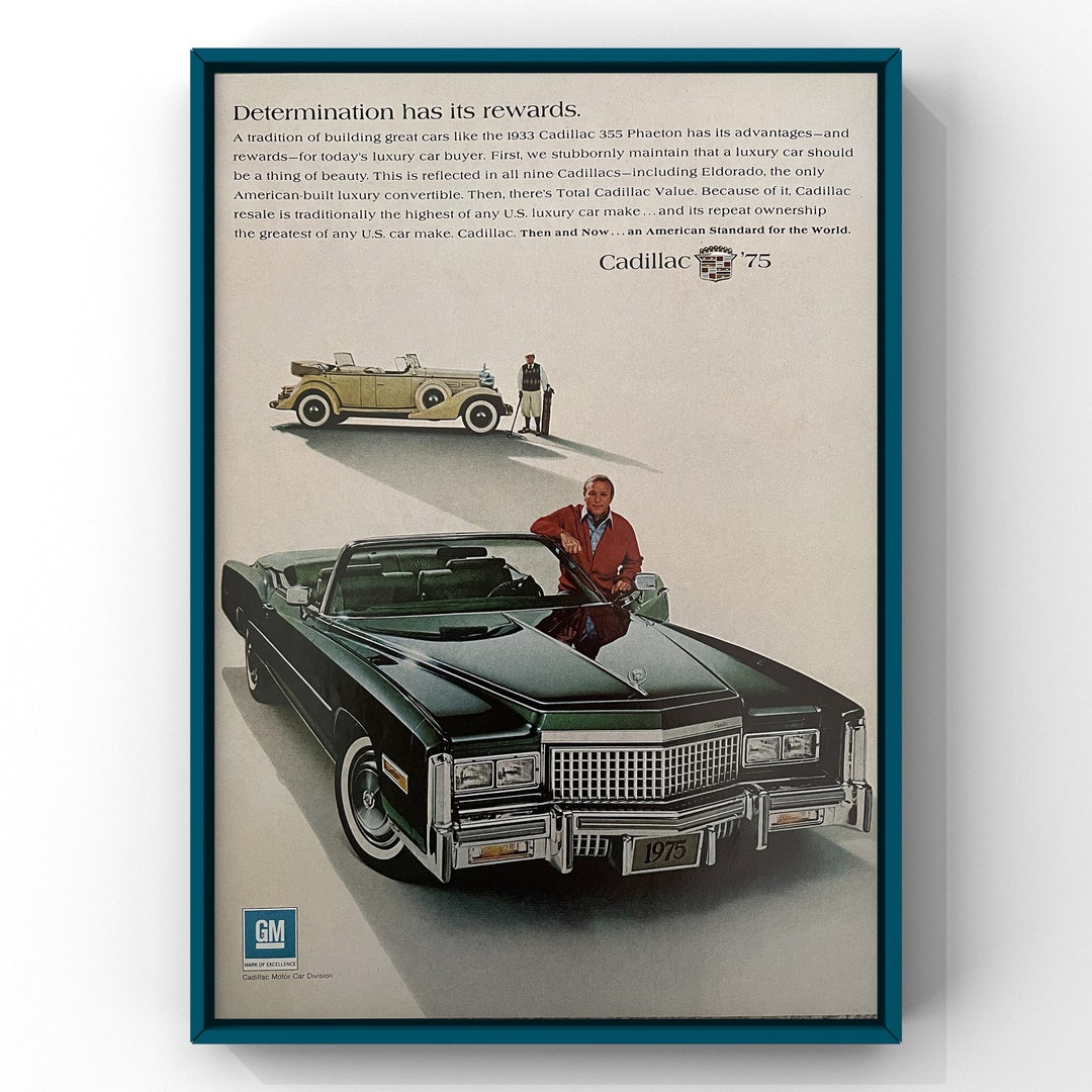 Vintage 1970s Cadillac Classic Car 70s Magazine Page Ad Poster Paper ...