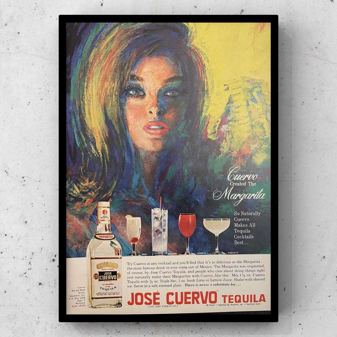 Vintage 1960s José Cuervo Tequila 60s Margarita Cocktail Bar Alcohol ...