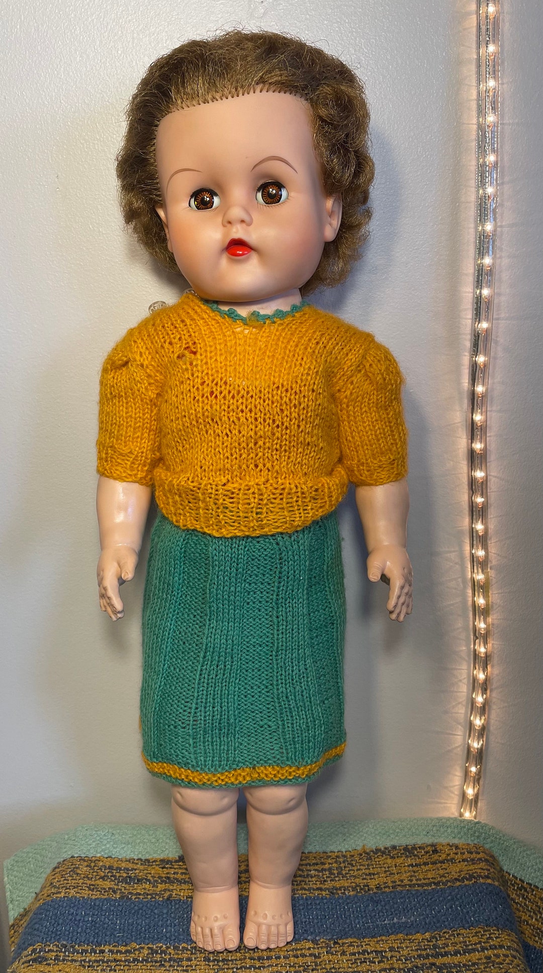 Vintage 1950s Girl Big Sleepy Closing Eyes Doll Plastic Toy Kids Girls ...