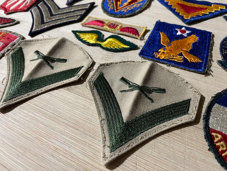 Vintage 1940s WW2 Patches Set of 14 Lot 40s Patch Clothing Accessories ...