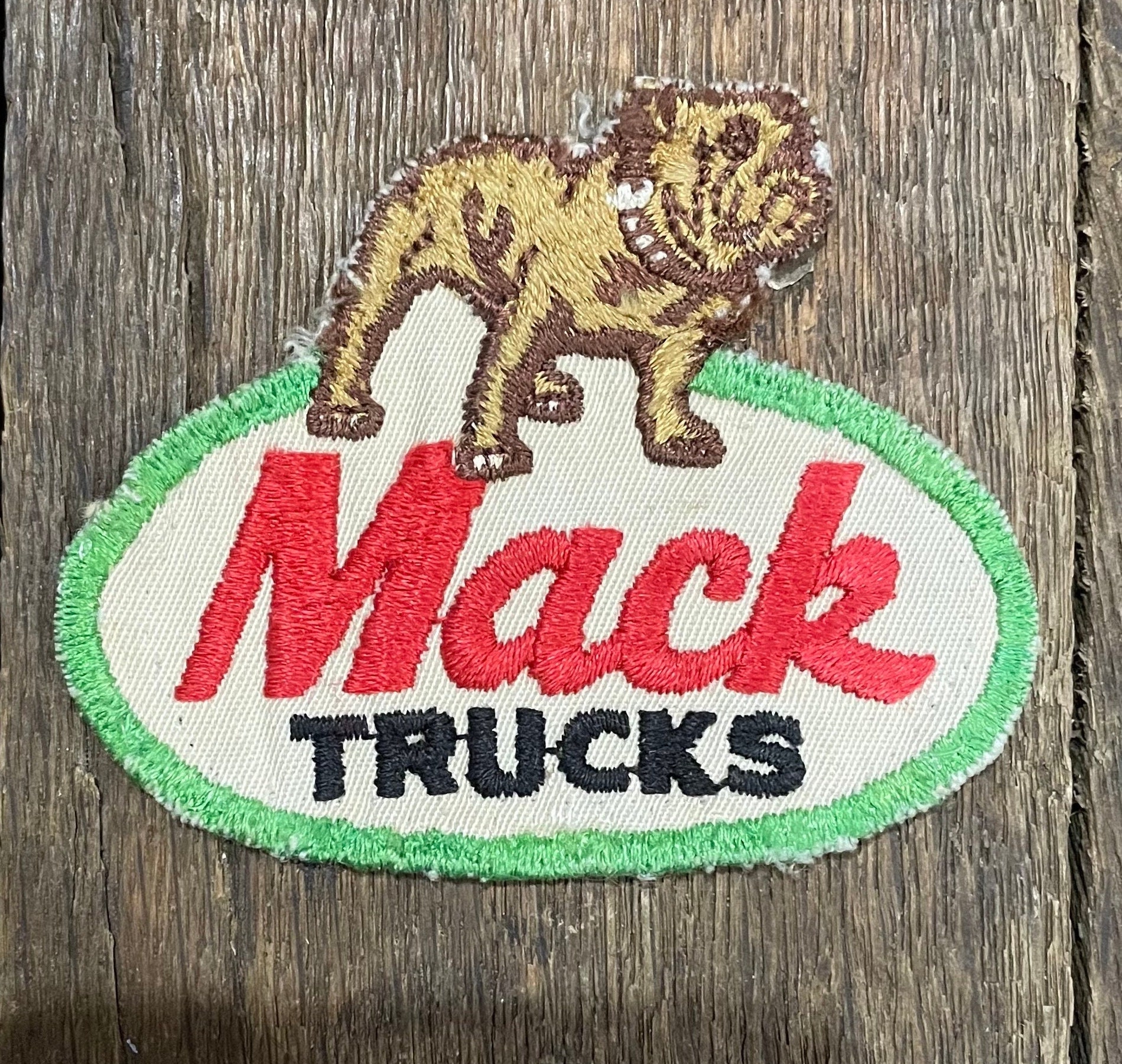 Vintage 1980s MACK Trucks Bull Dog Patch Small Sew on Trucker Bulldog ...