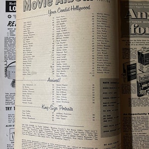 Vintage 1950s Movie Album Magazine Soft Cover Book Retro 50s Wall Art ...