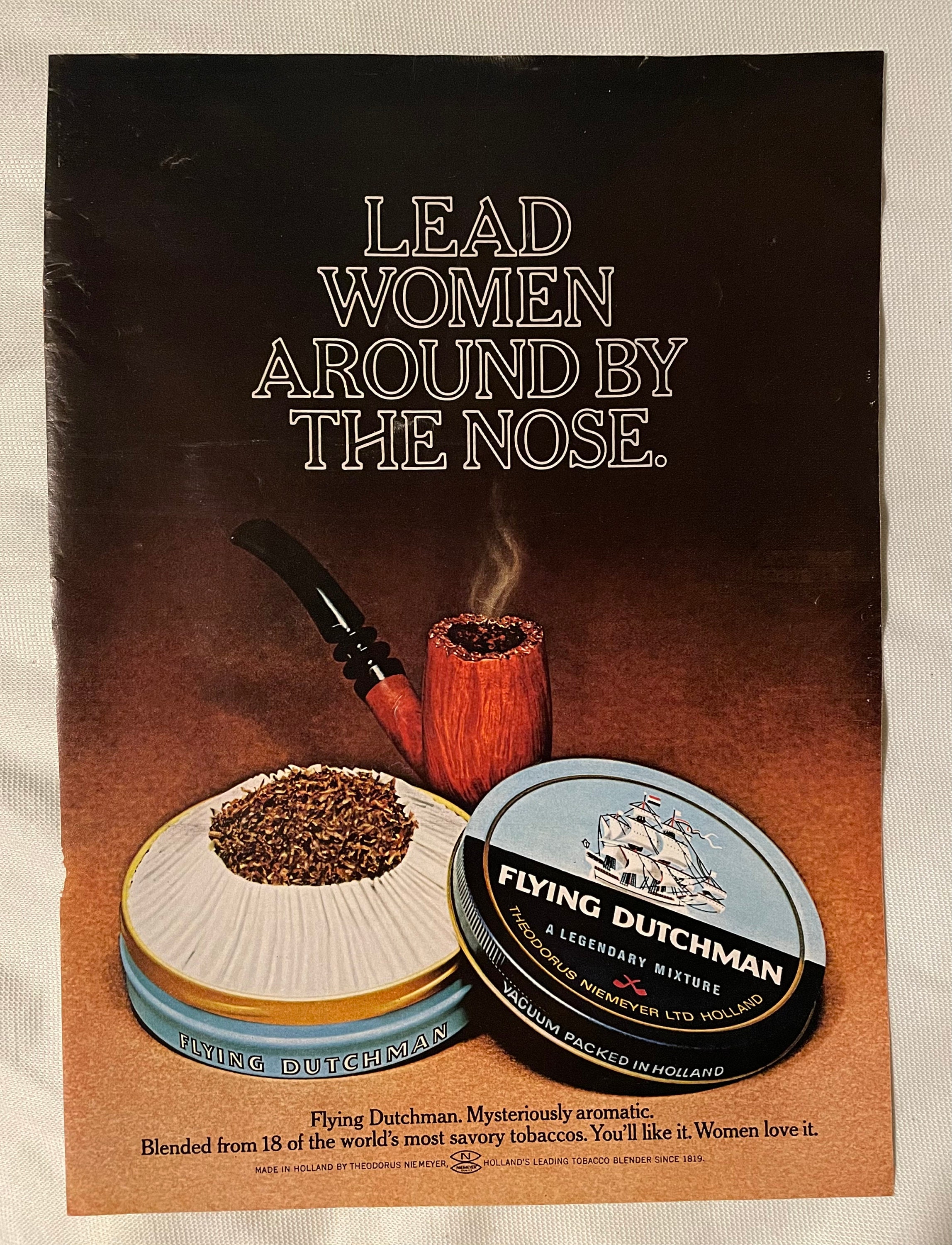 Vintage 1980s Tobacco Flying Dutchman Poster Ad Print Pipe - Etsy