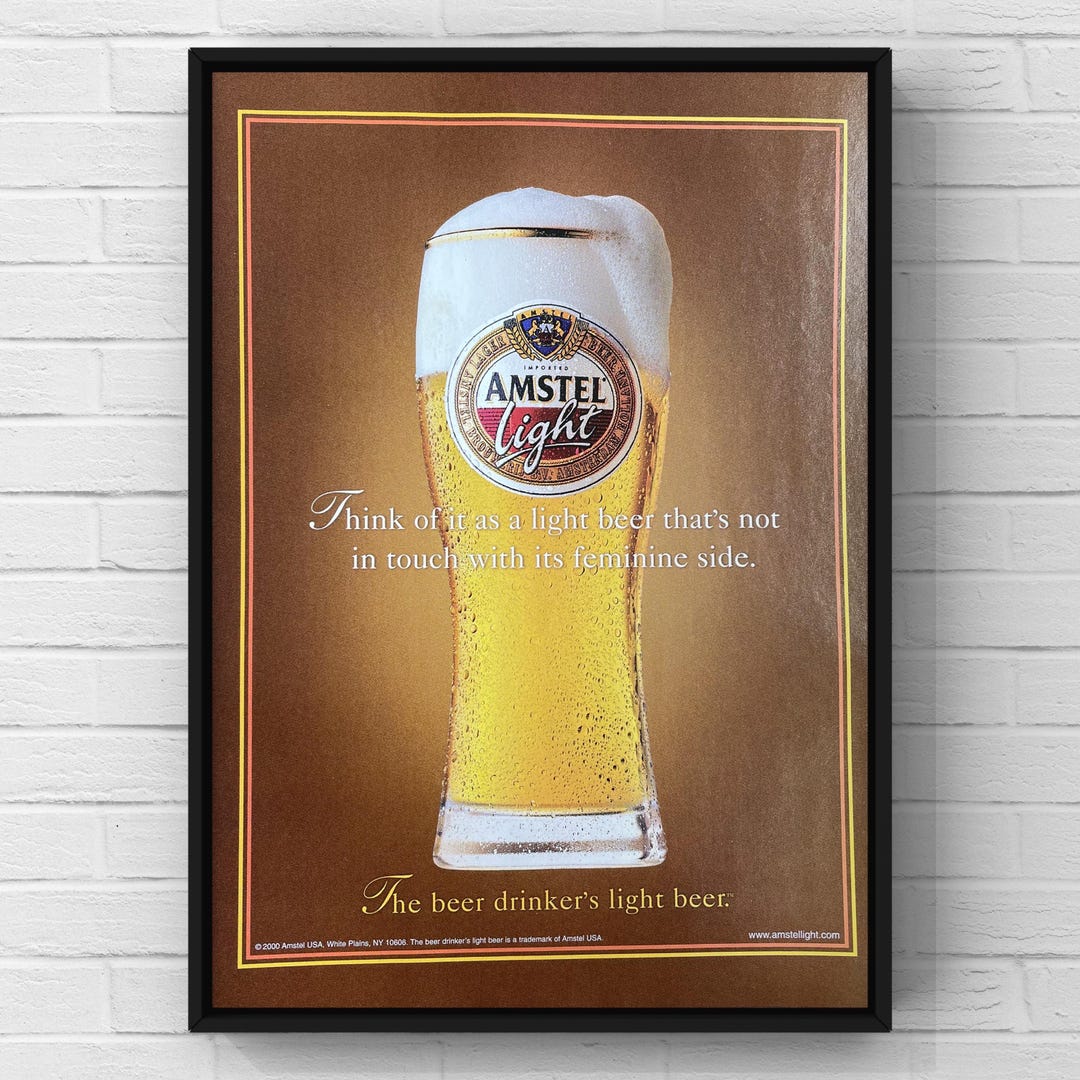 Vintage 2000s Amstel Beer Alcohol 00s Bar Amsterdam Magazine Page Ad ...