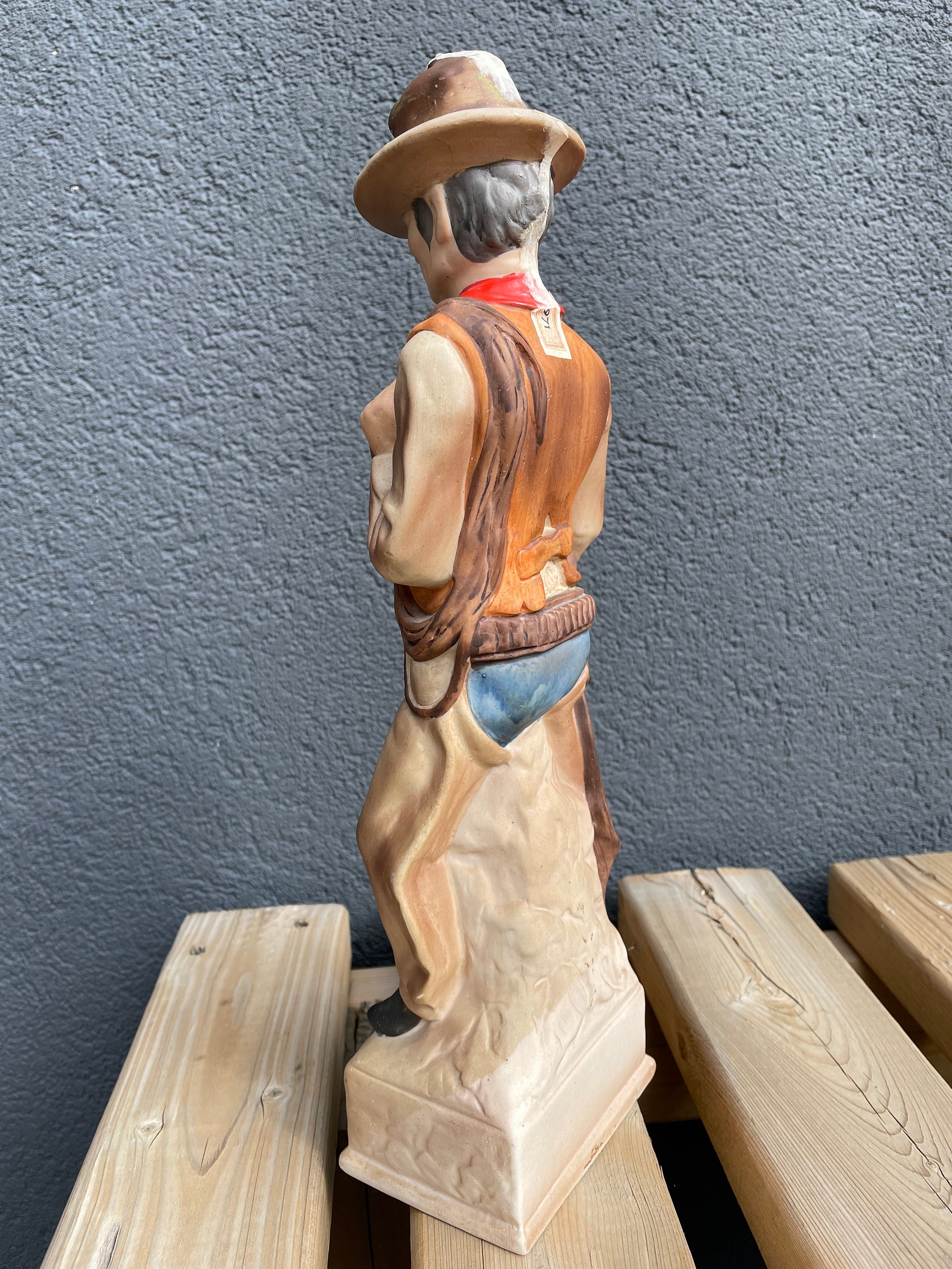Vintage 1960s Original Lionstone Cowboy Western Sculptured Porcelain ...