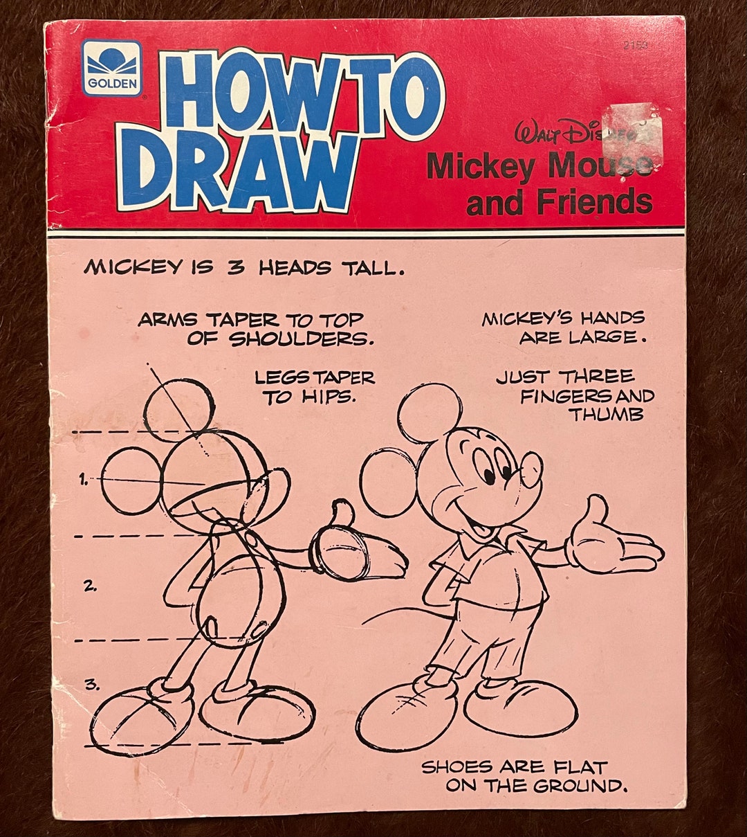 Vintage 1980s Soft Cover How to Draw Mickey Mouse and Friends Walt ...