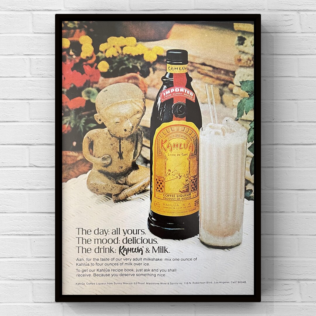Vintage 1970s Kahlua Rum Liquor Coffee Bar Alcohol 70s Magazine Page Ad ...