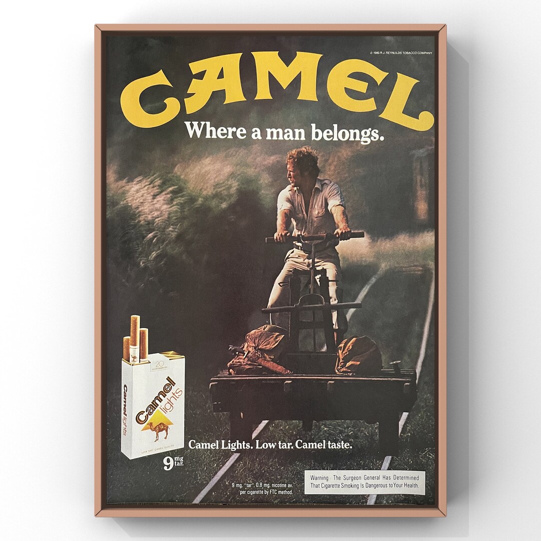 Vintage 1980s Camels Cigarettes 80s Tobacco Magazine Page Ad Poster ...
