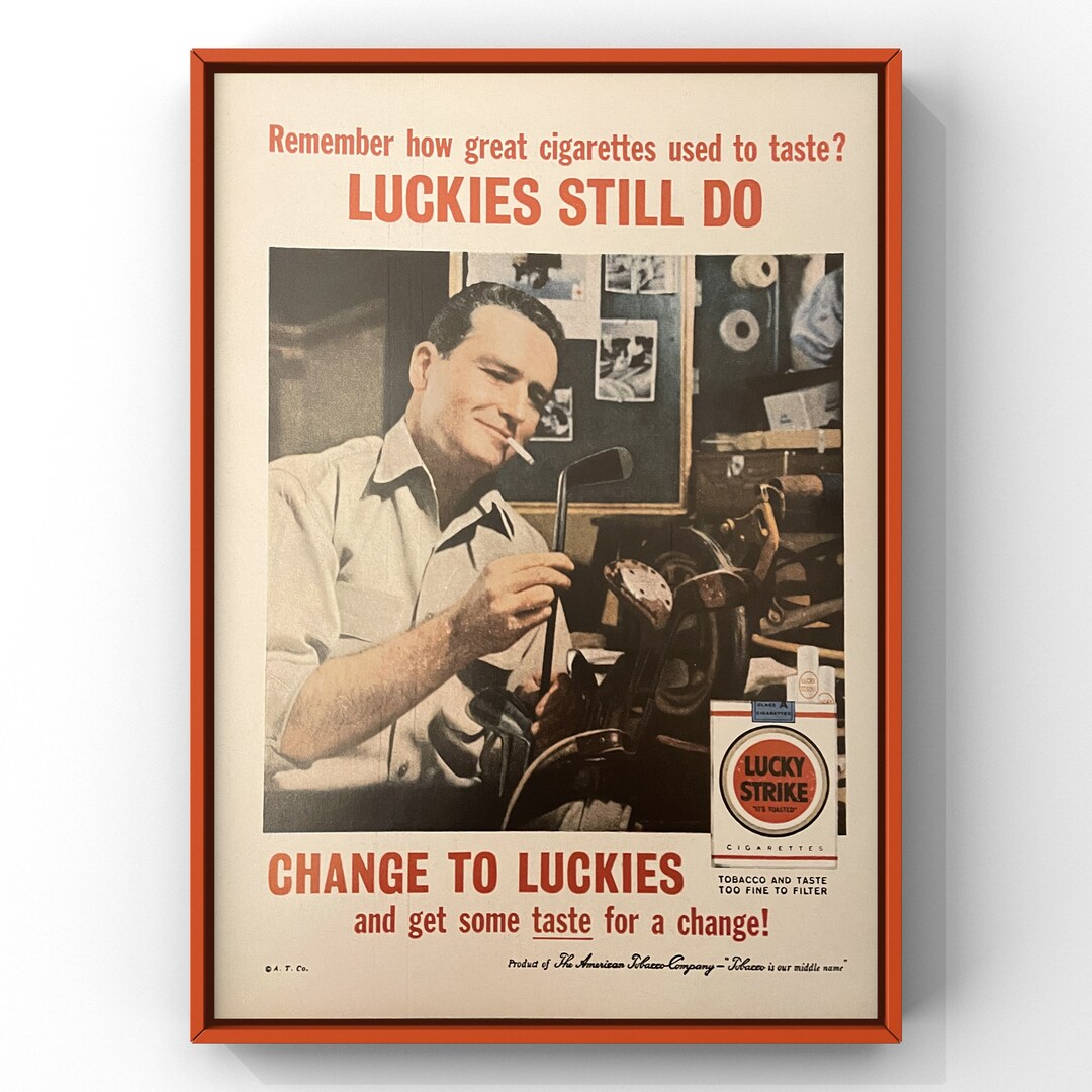 Vintage 1960s Lucky Strike Cigarettes Tobacco 60s Magazine Page Ad ...