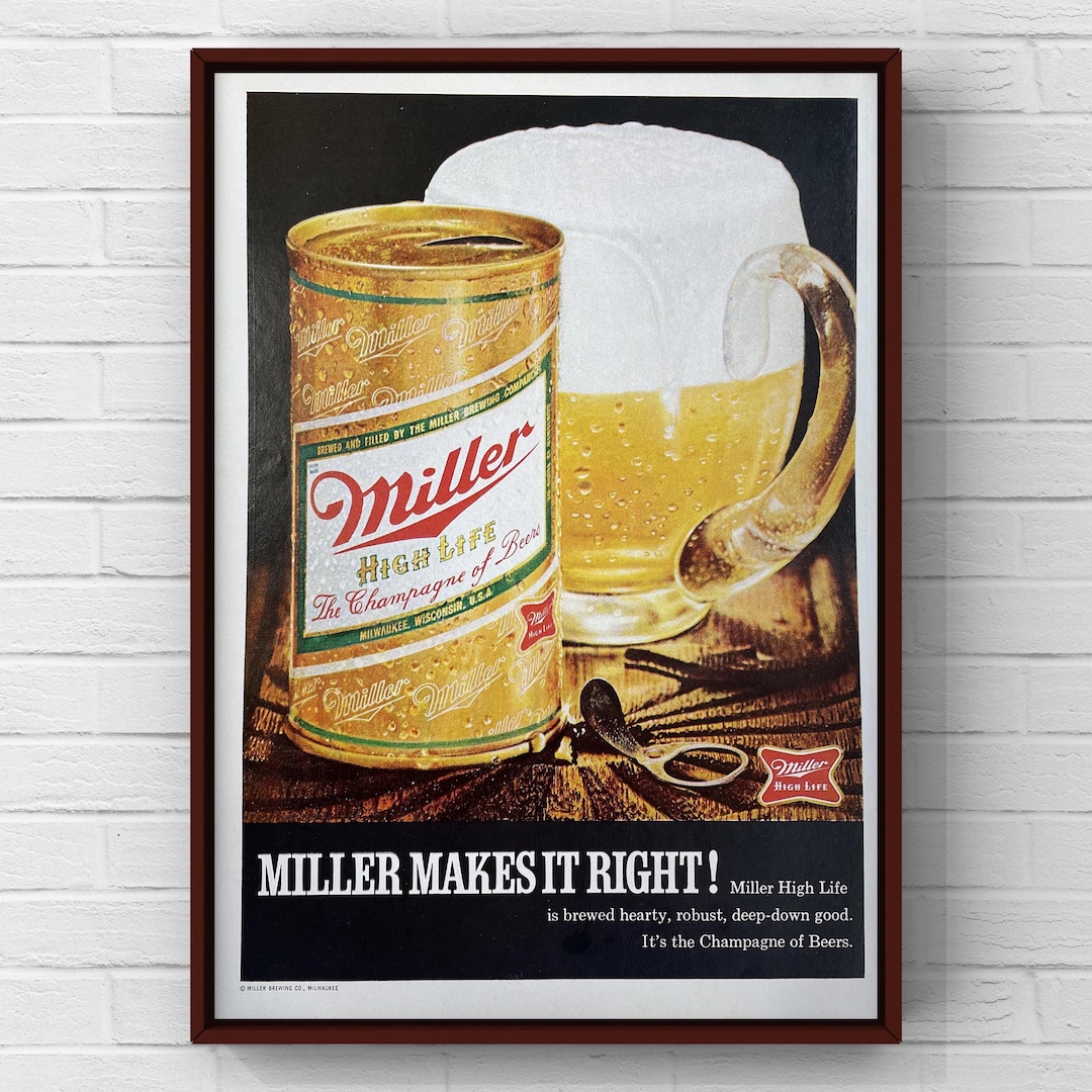Vintage 1970s Miller High Life Beer 70s Bar J&B Alcohol Magazine Ad ...