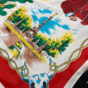 Vintage 1960s Mexico Scarf 60s Hawaiian Souvenir Bandana Wall Art ...