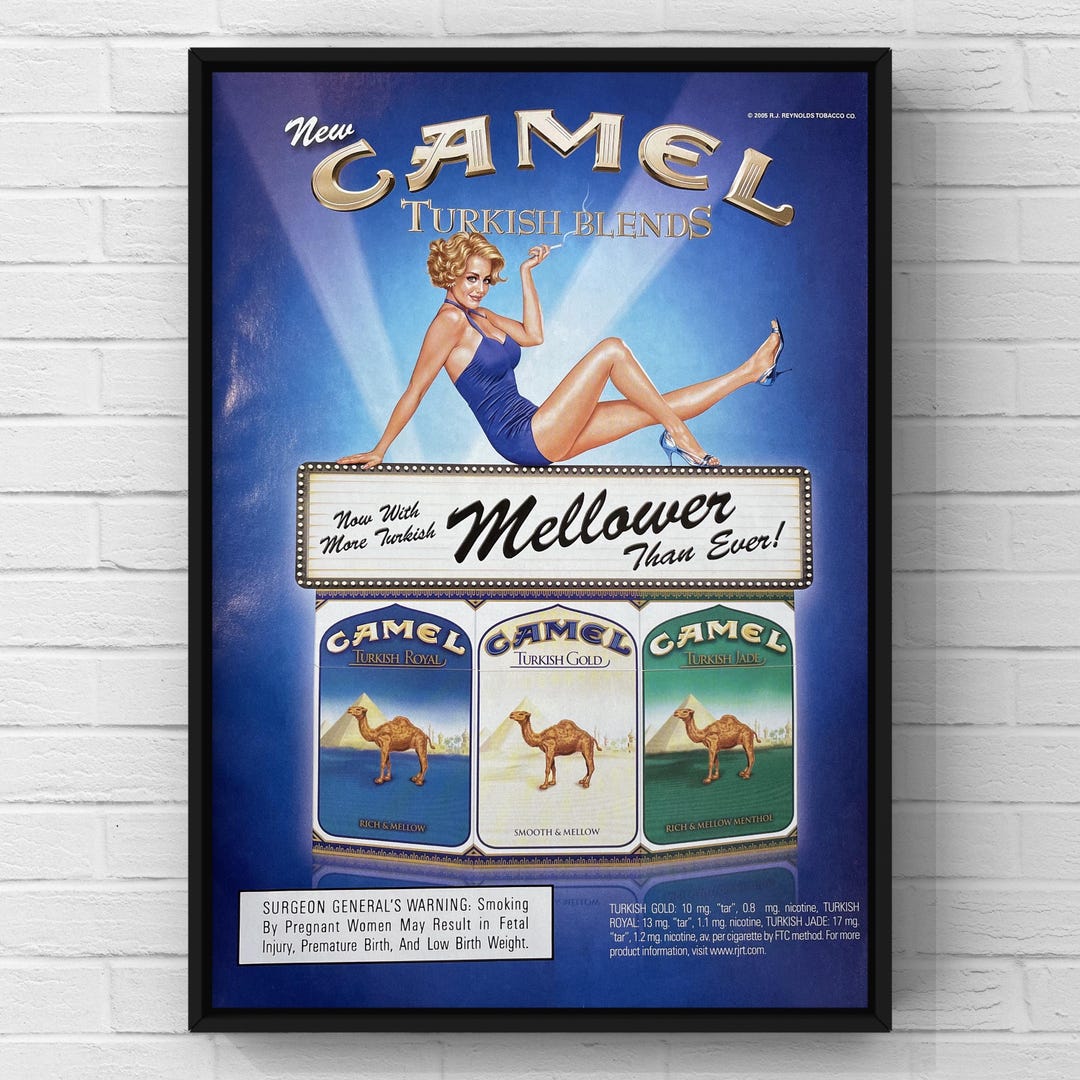 Vintage 2000s Pin up Girl Camel Cigarettes Camels 00s Y2K Tobacco ...