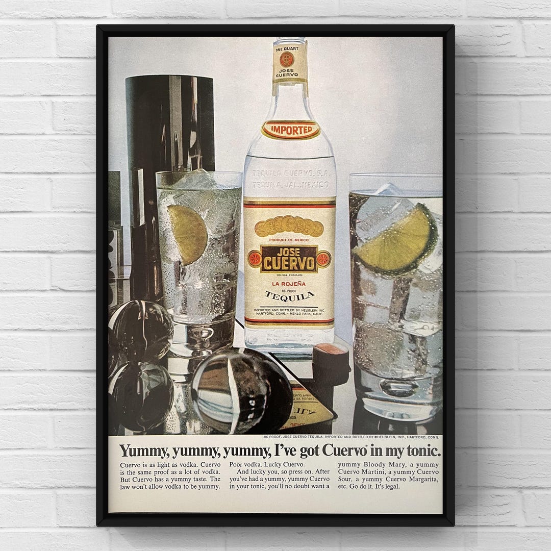 Vintage 1970s José Cuervo Tequila 70s Margarita Cocktail Bar Alcohol ...