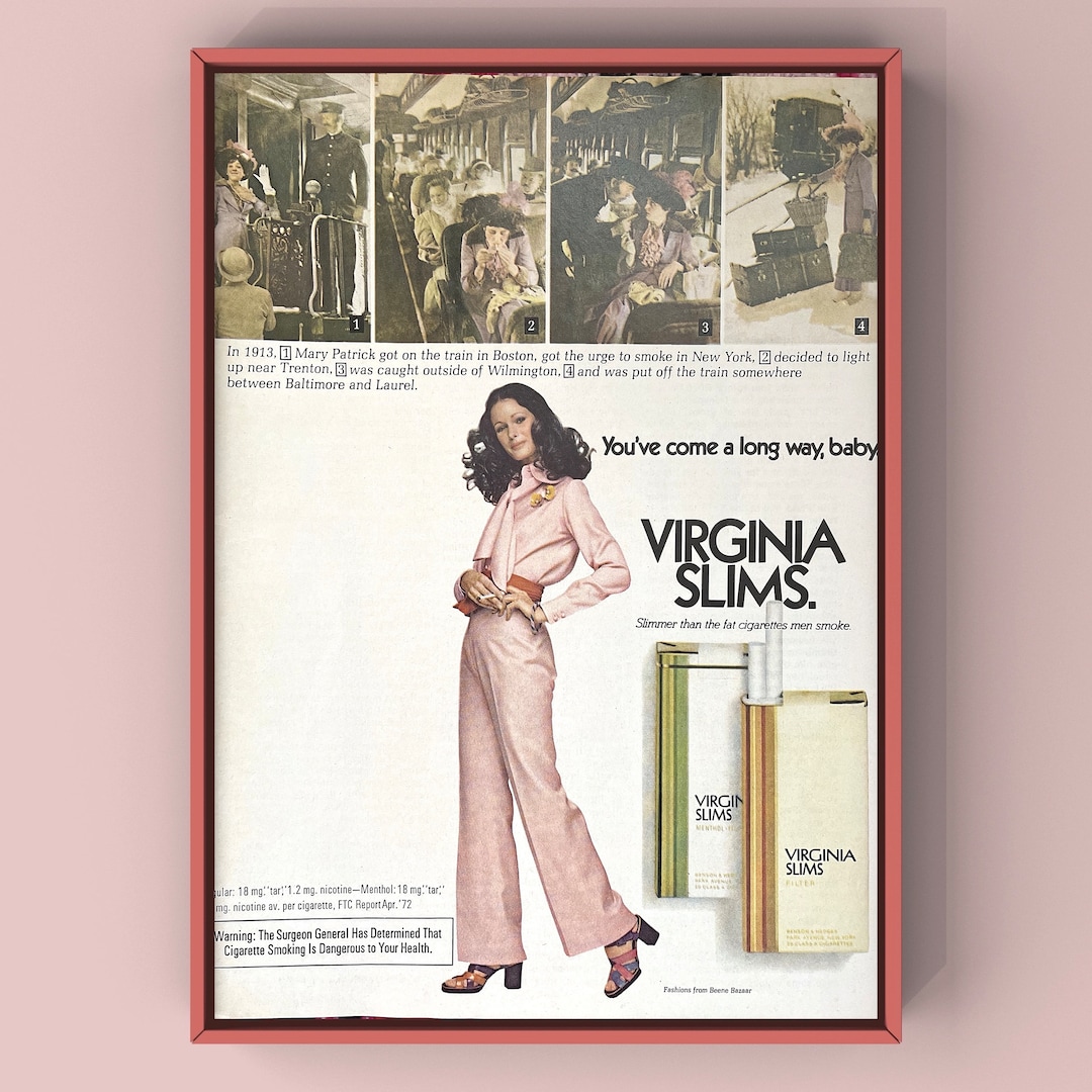 Vintage 1970s Virginia Slims Cigarettes Feminist 70s Magazine Page Ad ...