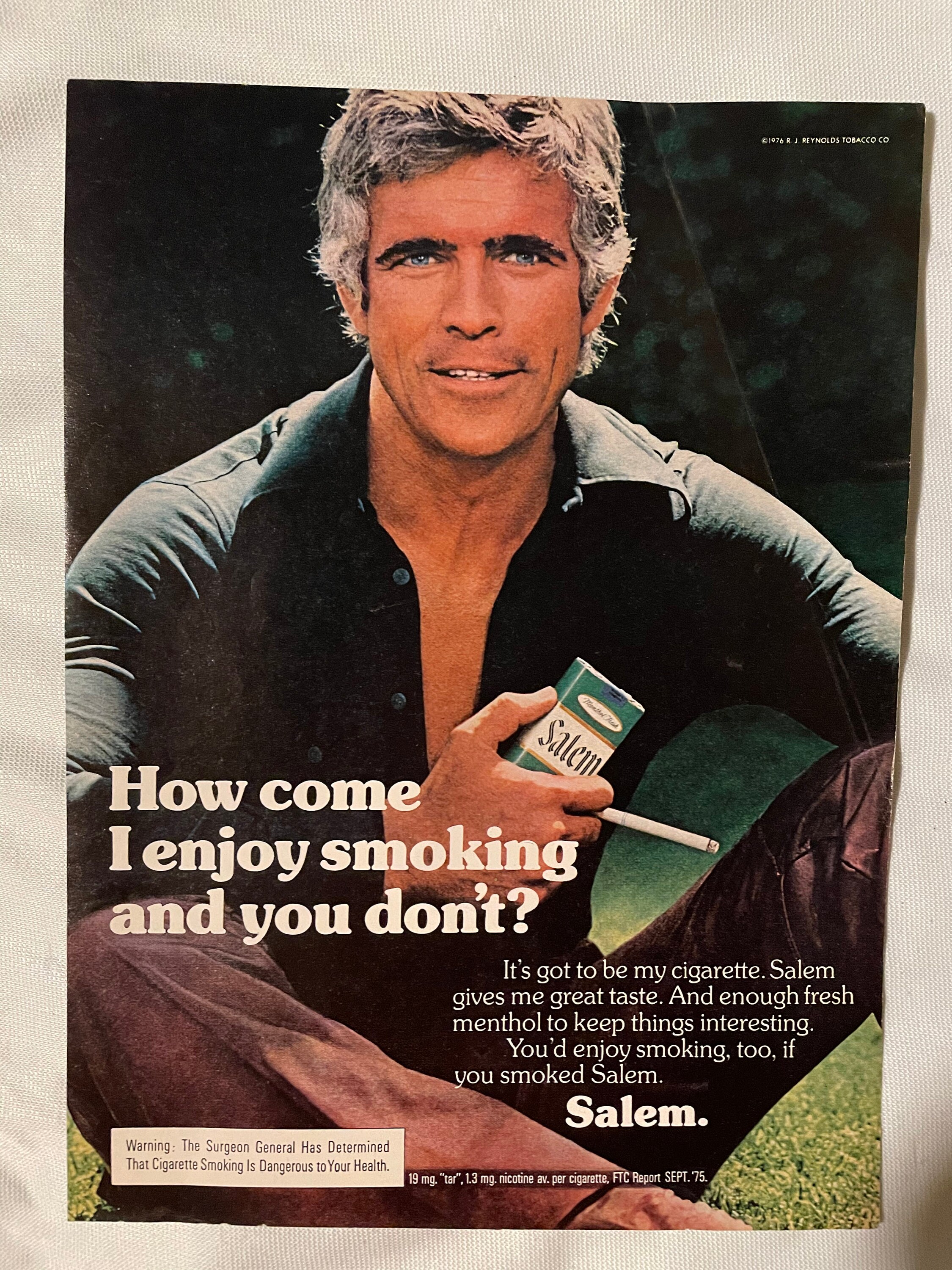 Vintage 1970s Salem Cigarettes Ad Poster Print Decor Retro 70s - Etsy