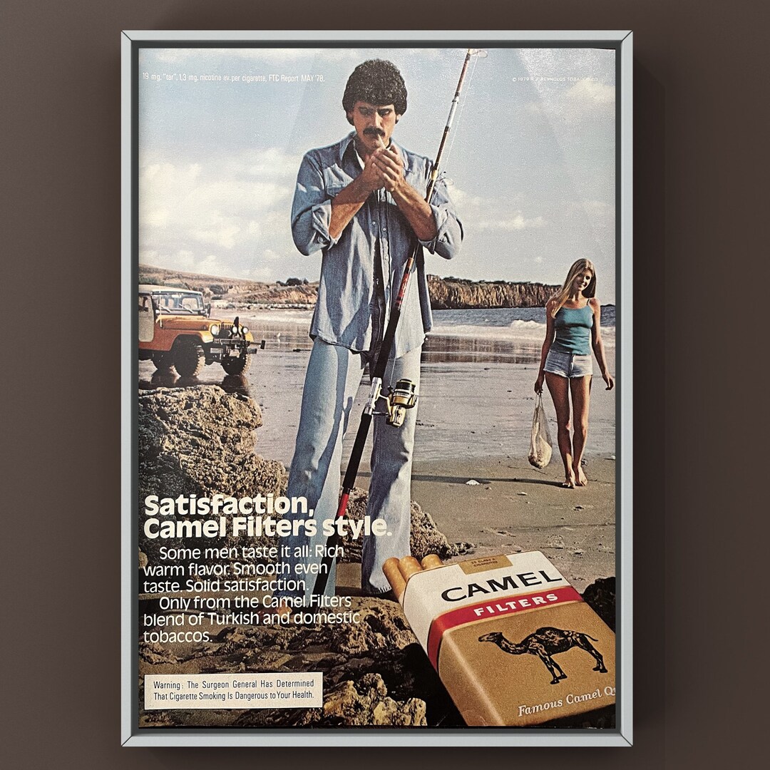 Vintage 1970s Camel Cigarettes Retro Poster Print Ad Camels ...