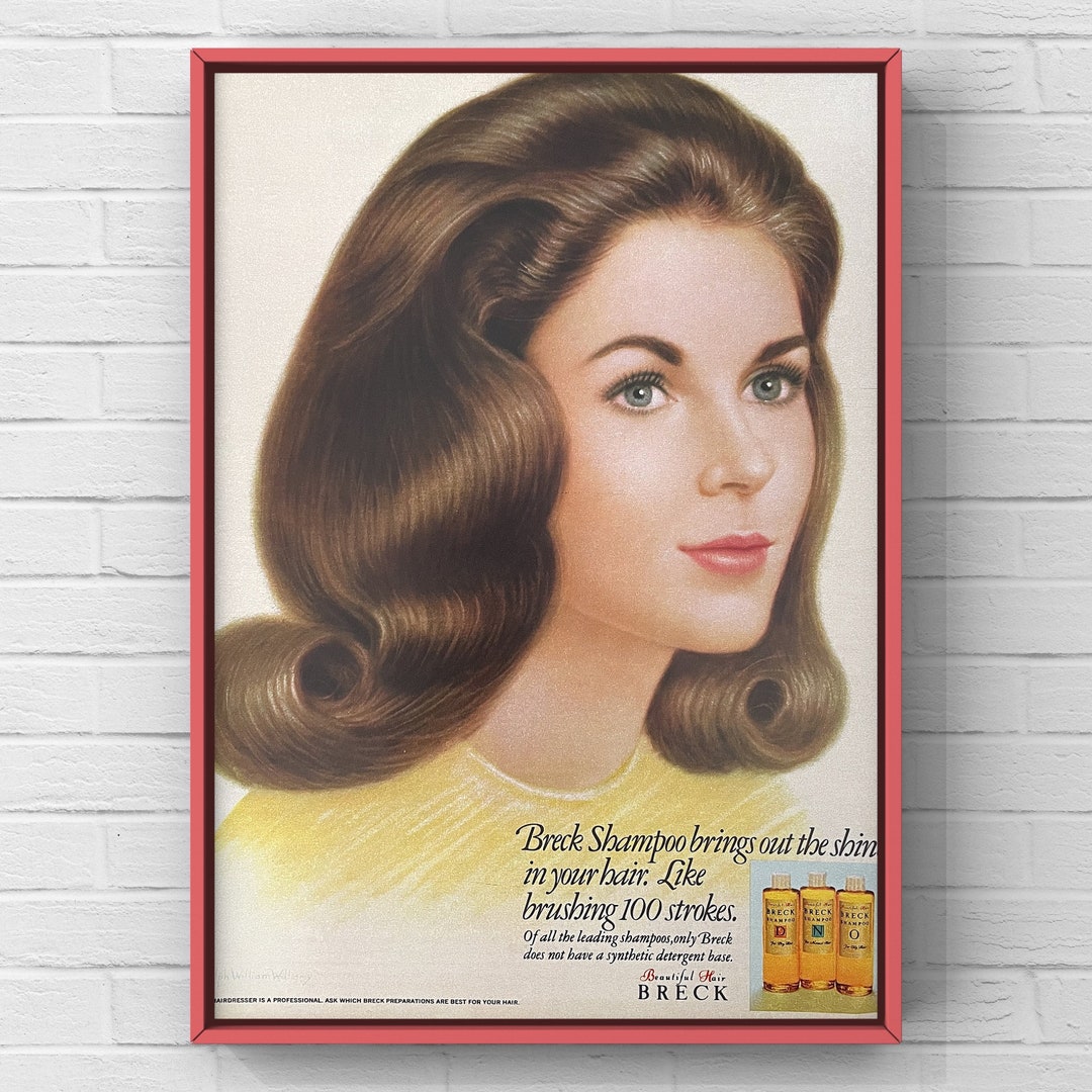 Vintage 1960s Breck Shampoo Salon 60s Magazine Page Ad Poster Print ...