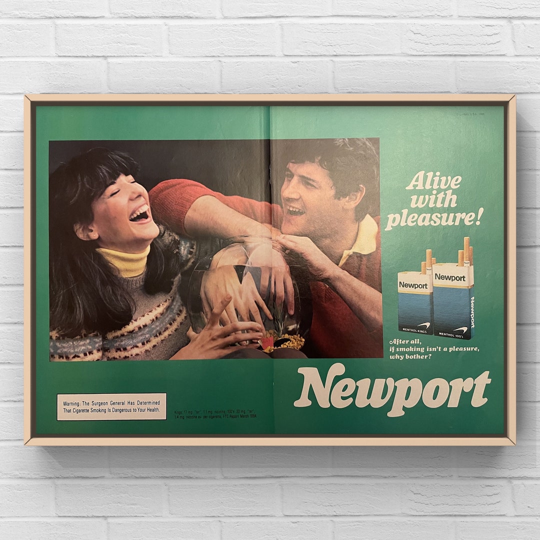 Vintage 1980s Newport Cigarettes 80s Tobacco Magazine Ad Poster Paper ...