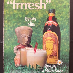 Vintage 1980s Kahlua Rum Liquor Coffee Bar Alcohol 80s Magazine Ad ...