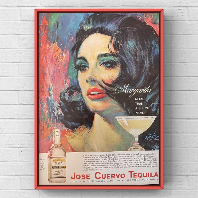 Vintage 1960s José Cuervo Tequila 60s Margarita Cocktail Bar Alcohol ...