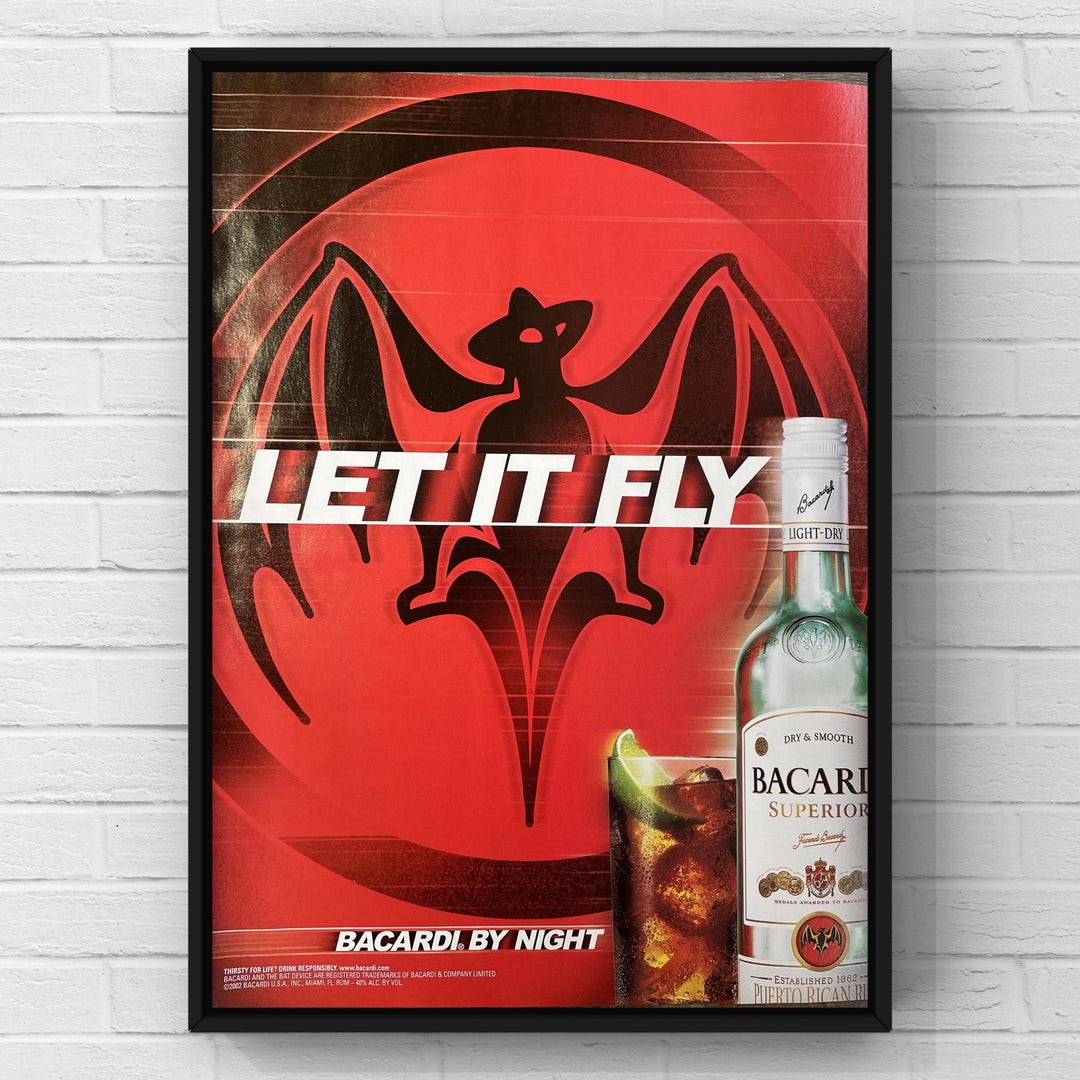 Vintage 2000s Bacardi Superior Rum Alcohol Bar Magazine Ad Poster Paper ...