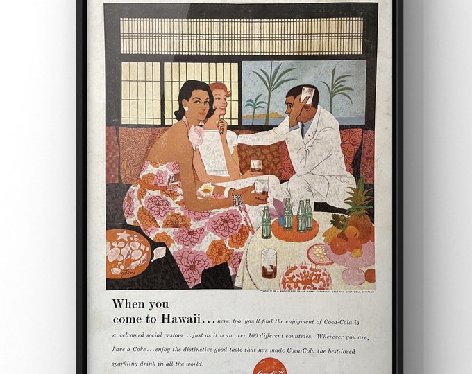 Vintage 1950s Coca Cola Hawaii Coke Soda Pop 50s Coca-cola Magazine ...