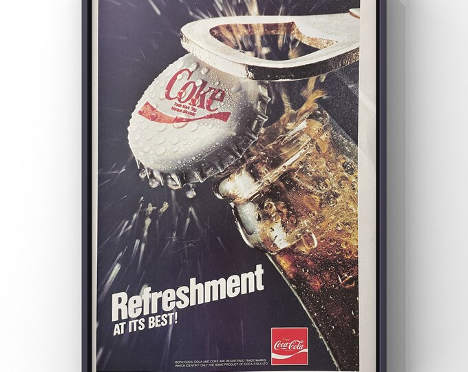 Vintage 1980s Coca Cola Coke 80s Soda Pop Coca-cola Magazine Ad Poster ...