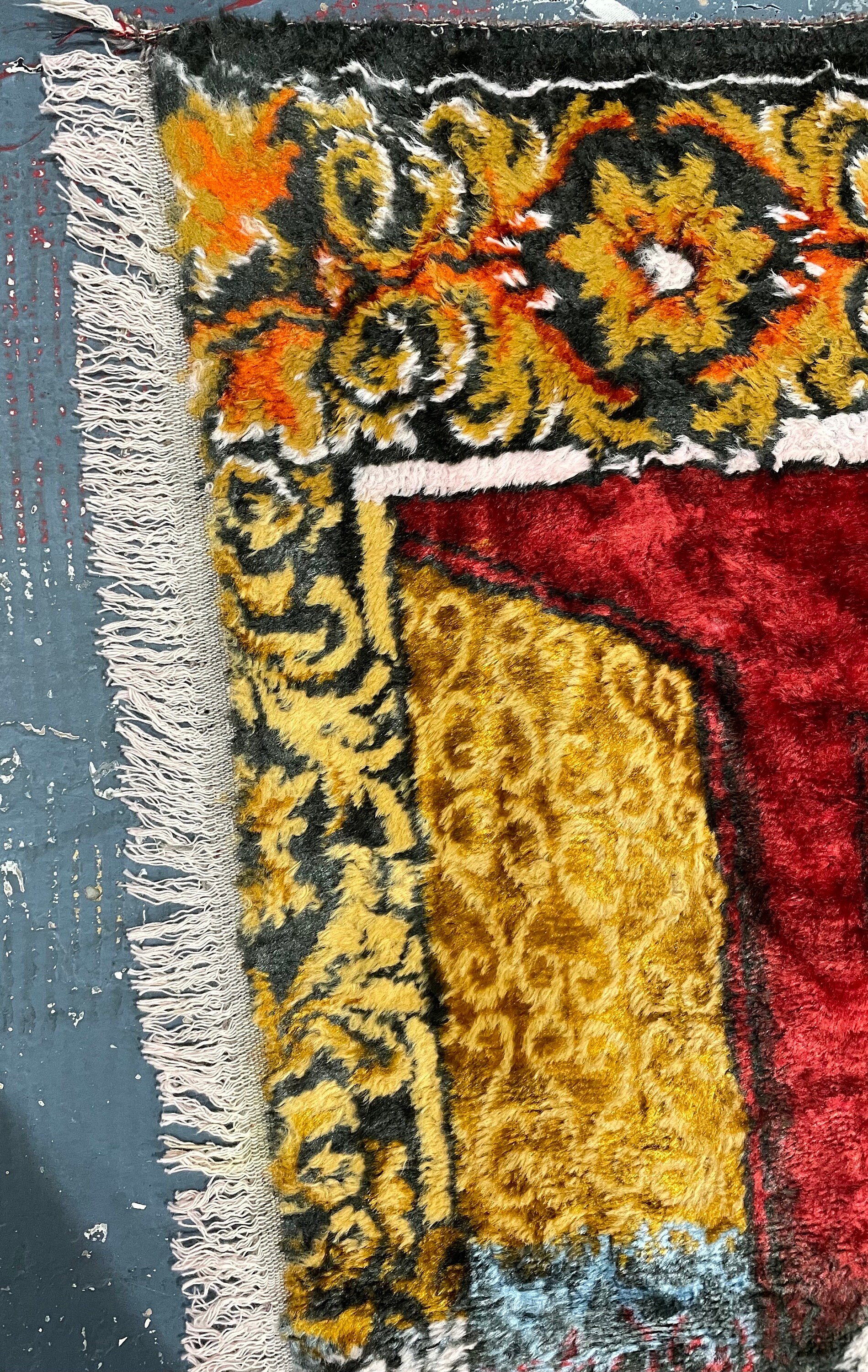 Vintage 1970s Jesus Last Supper Religious Velvet Carpet Wall - Etsy