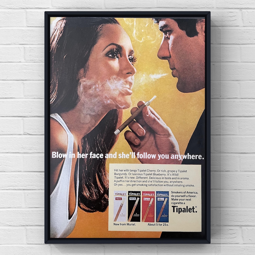 Vintage 1960s Tipalet Cigar Cigarettes Smoking Tobacco 60s Magazine ...