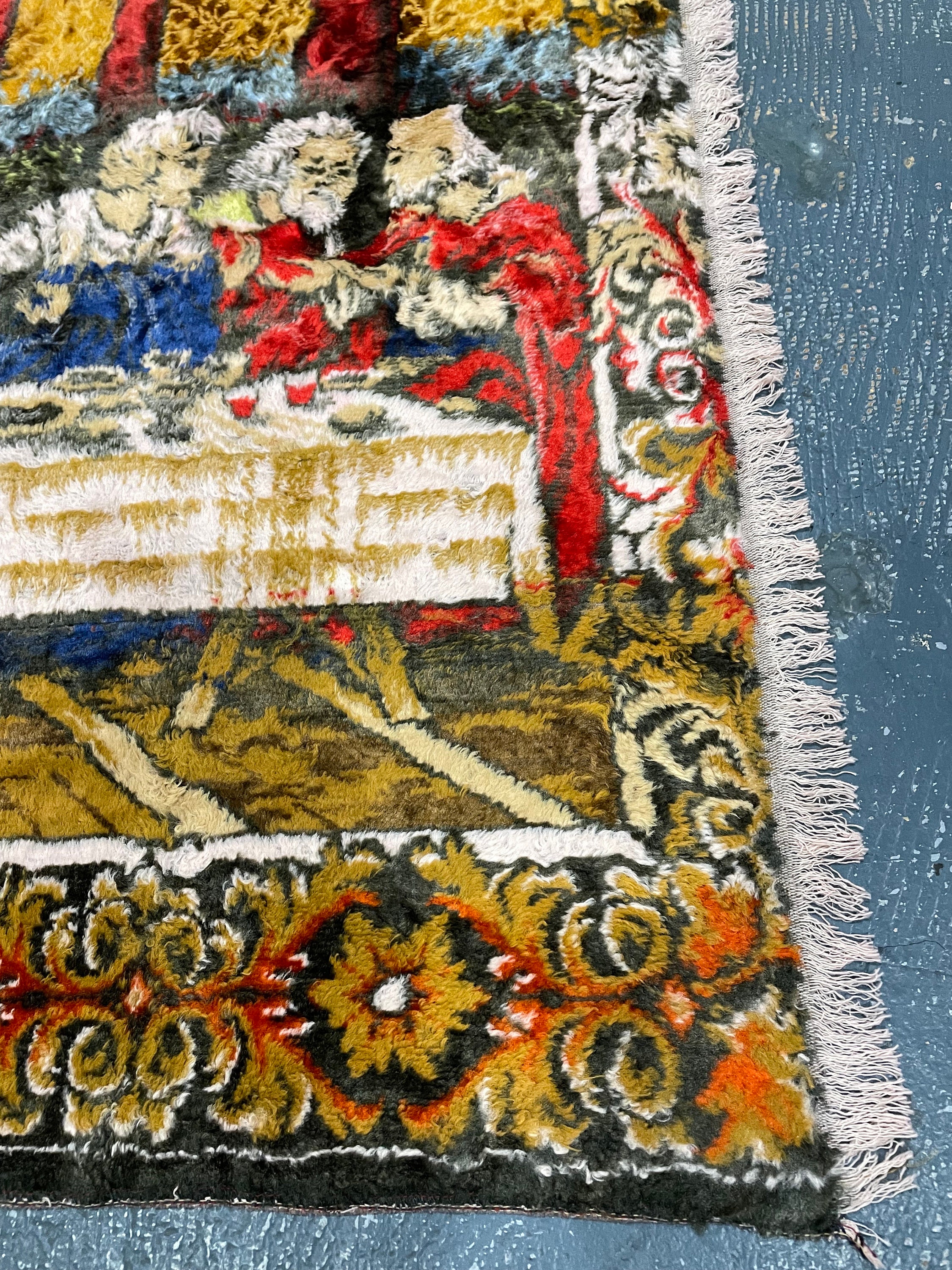 Vintage 1970s Jesus Last Supper Religious Velvet Carpet Wall - Etsy