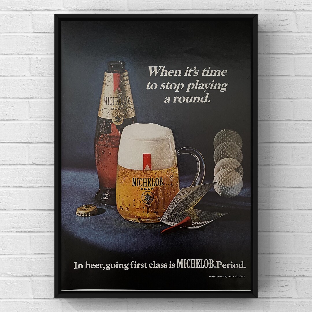 Vintage 1960s Michelob Beer 60s Bar Alcohol Magazine Page Ad Poster ...