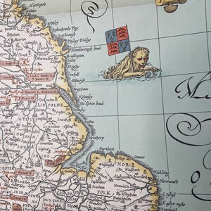 Vintage 1960s Map of Shakespeares Britain 60s Maps Geography ...