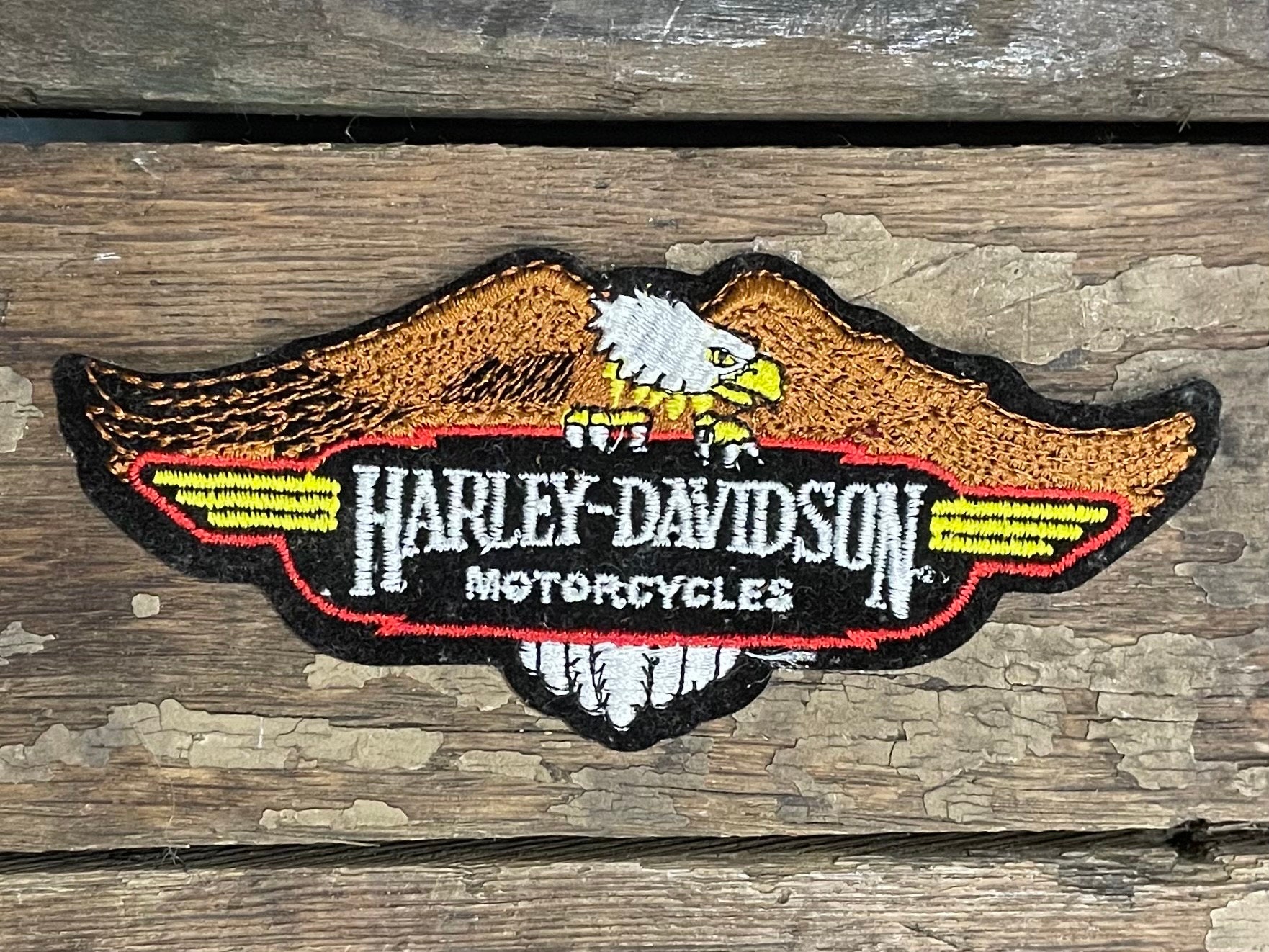 Vintage Harley Davidson Eagle Motorcycle Patch / Iron on Badge ...