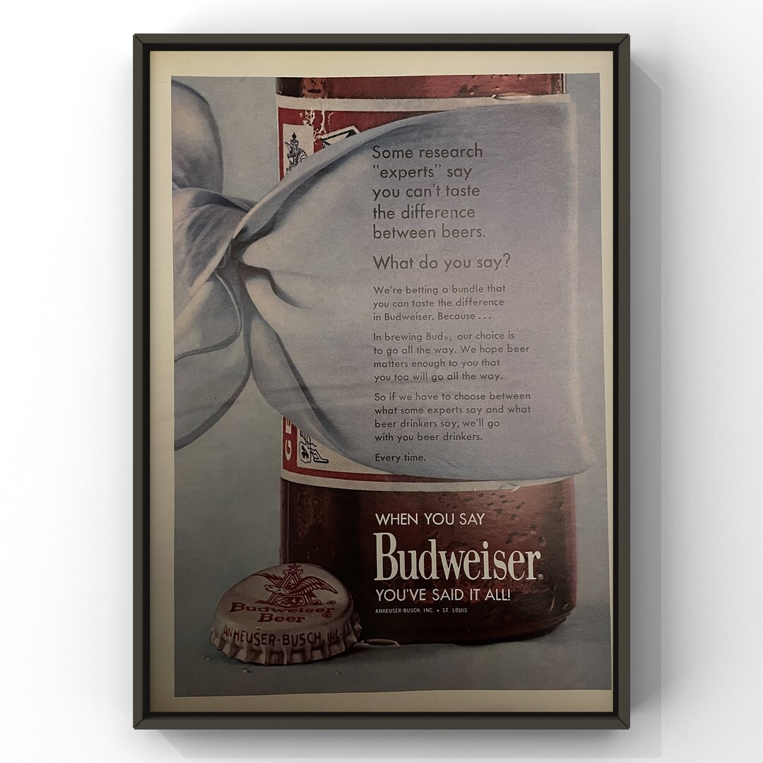 Vintage 1970s Budweiser Beer Alcohol 70s Bar Magazine Ad - Etsy