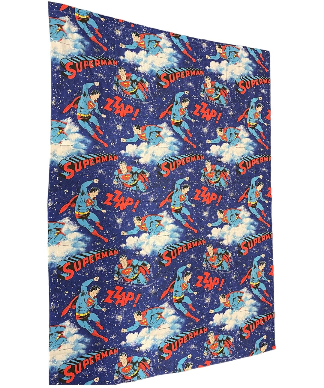 Vintage 1970s Superman Queen / Full Flat Sheets Bed Home Decor 70s ...