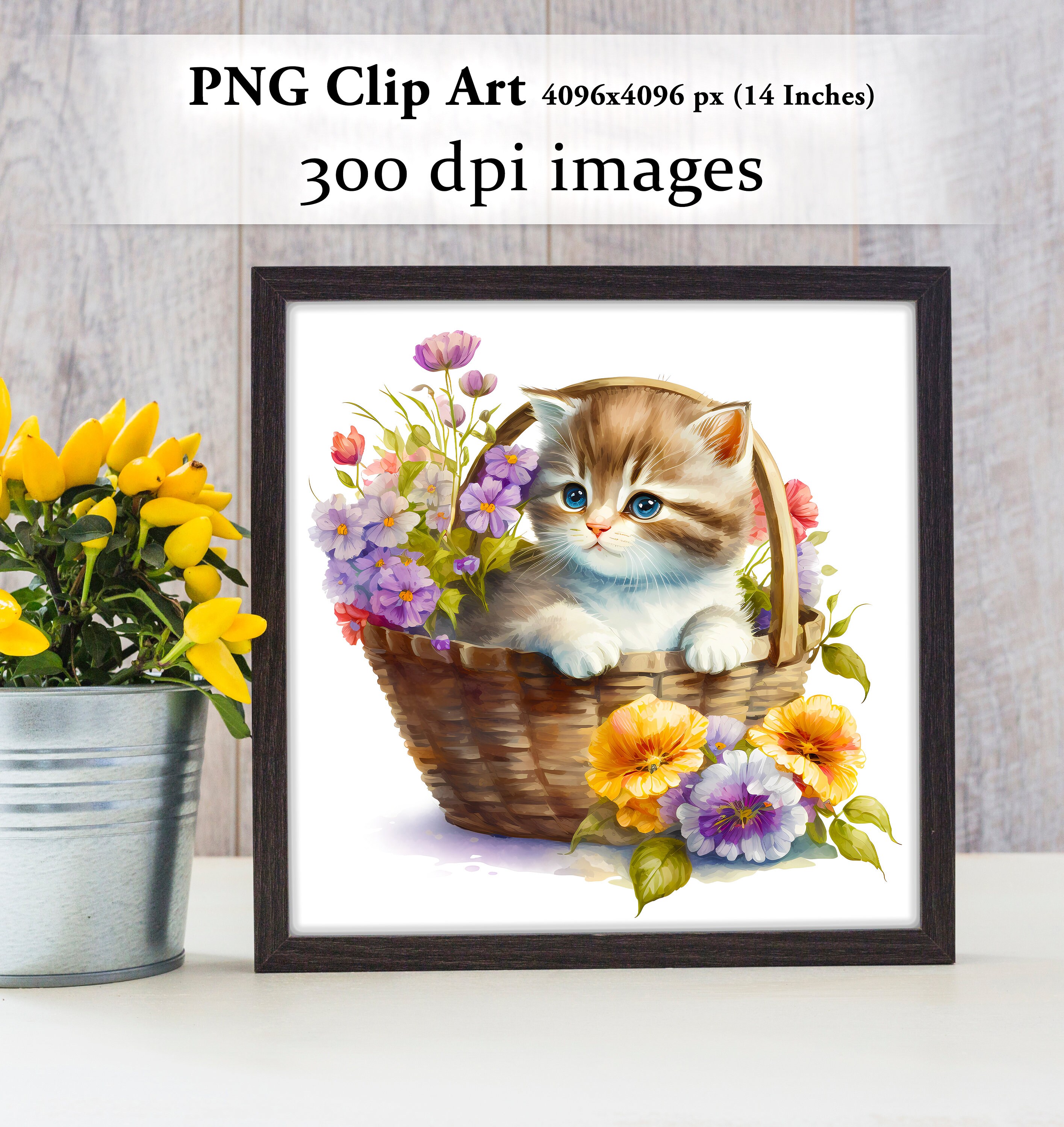 Watercolor Kittens, Cat Clip Art, Funny Cat Art, PNG File Format ...