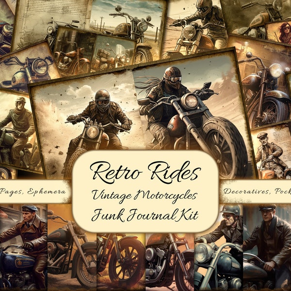 Motorcycle Scrapbook Kit - Etsy