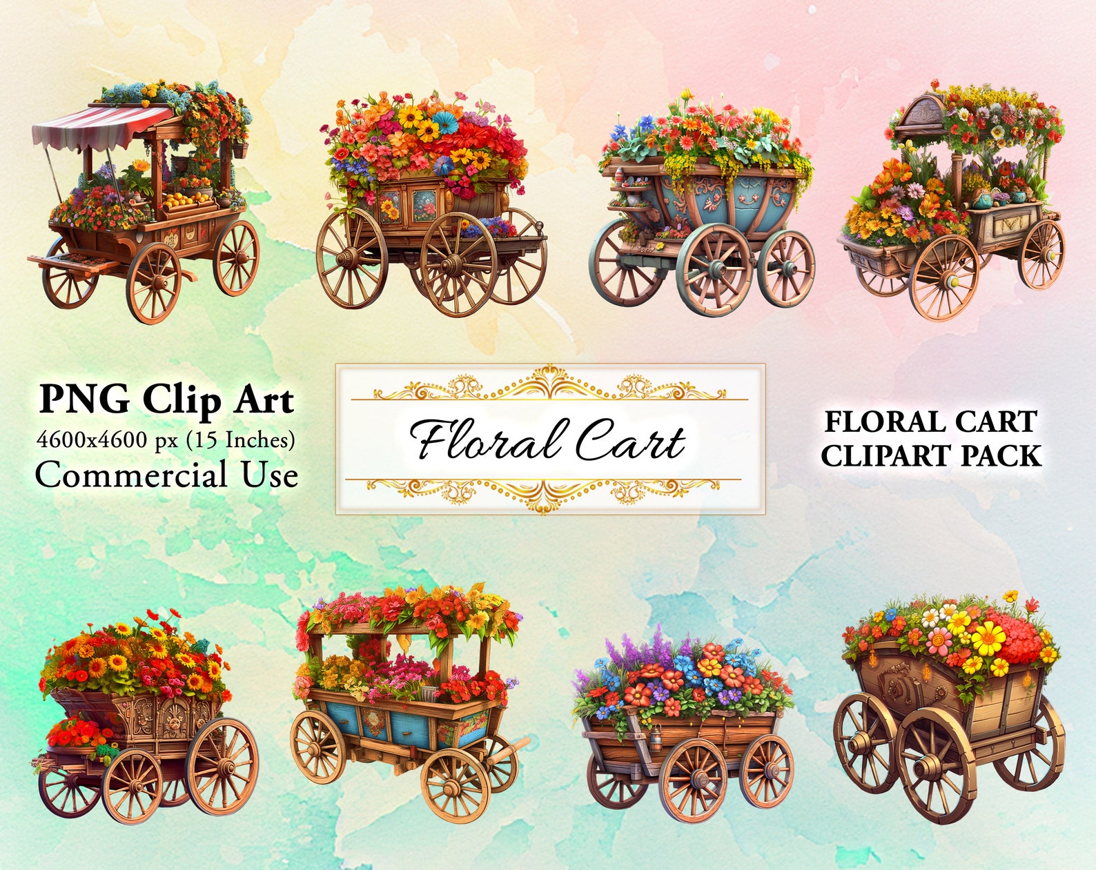 High-quality Png Floral Cart Clip Art, Clip Art & Image Files , Flower ...