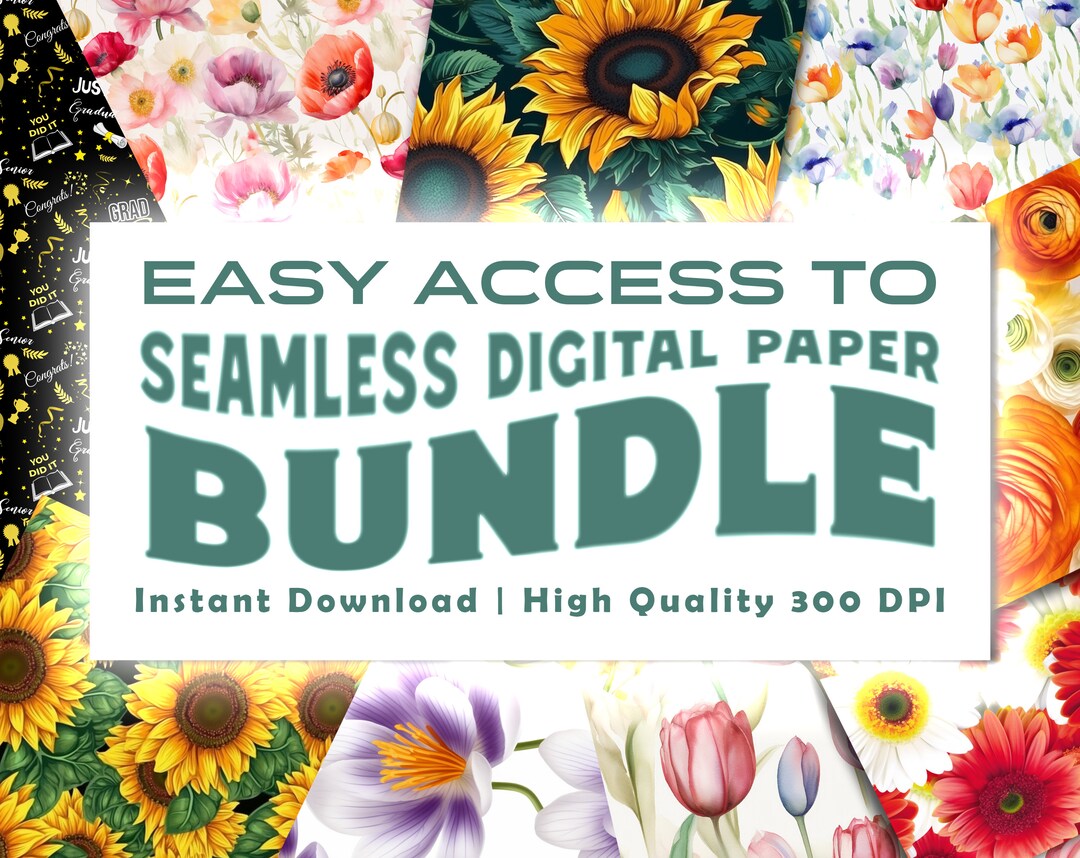 Entire Digital Paper Shop Bundle Full Access Pass Seamless Tiled ...