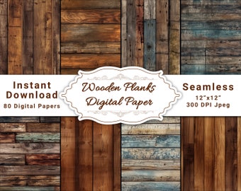 Bright Rustic Wood Textures Digital Paper, Rustic Wood Digital Paper ...