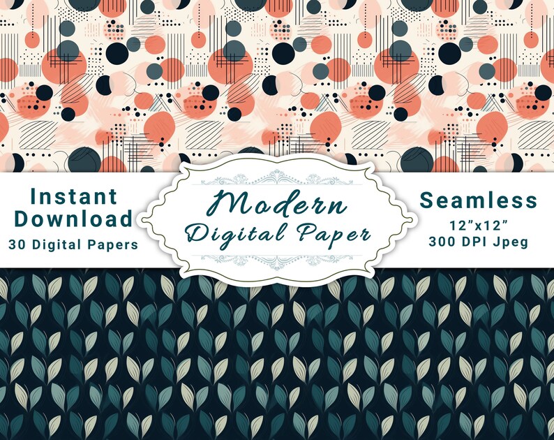 Modern Digital Paper, Printable Papers, Digital Printable Paper ...
