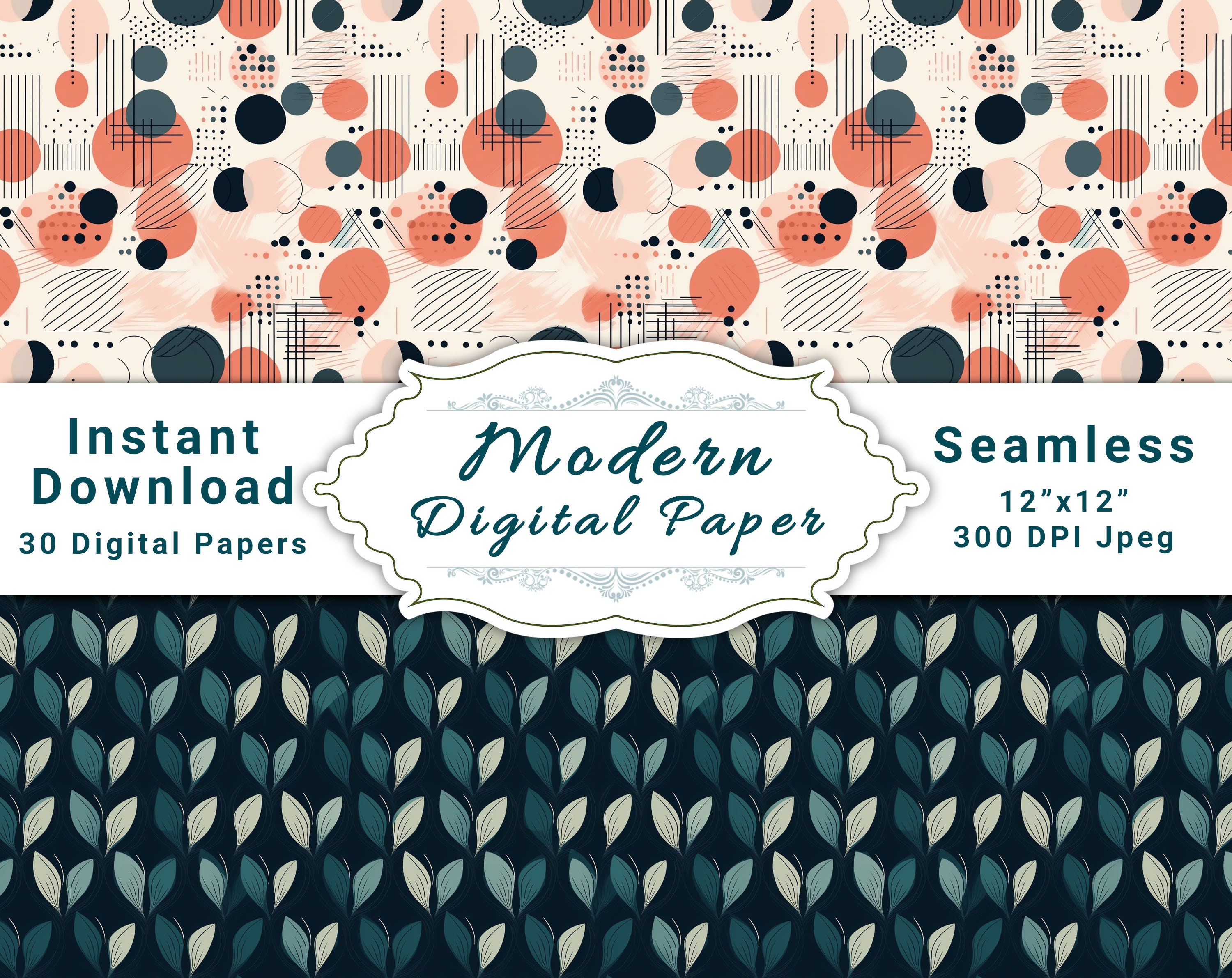 Modern Digital Paper, Printable Papers, Digital Printable Paper ...
