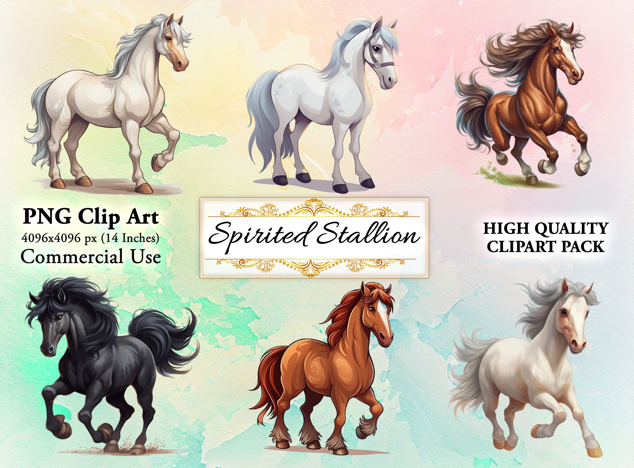 High-quality Png Horse Clipart, Cute Horse Clipart, Horse Lover, Clip ...