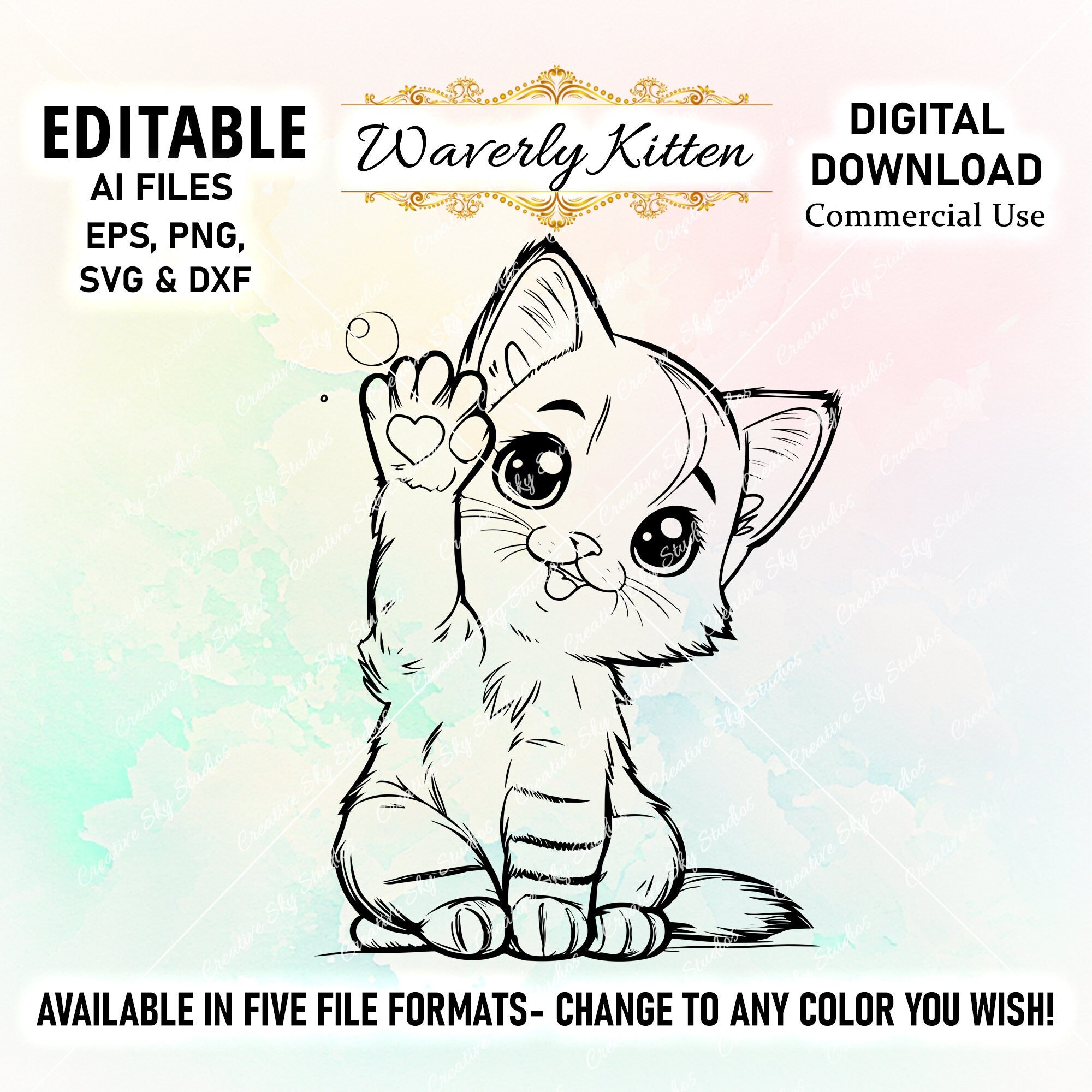 I Am the Cat Svg, Cat Waving Svg, Cat Svg for Cricut, Kitty Cat Svg, It ...