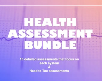 Health Assessment Bundle ™ Nursing School Notes to Help Pass NCLEX RN ...