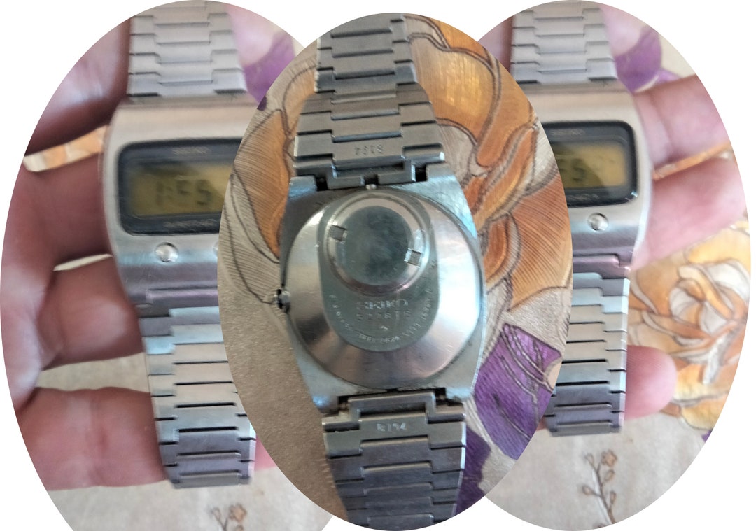 0624-5009 Vintage Seiko Quartz Lemon Face LCD Watch Vintage - Etsy