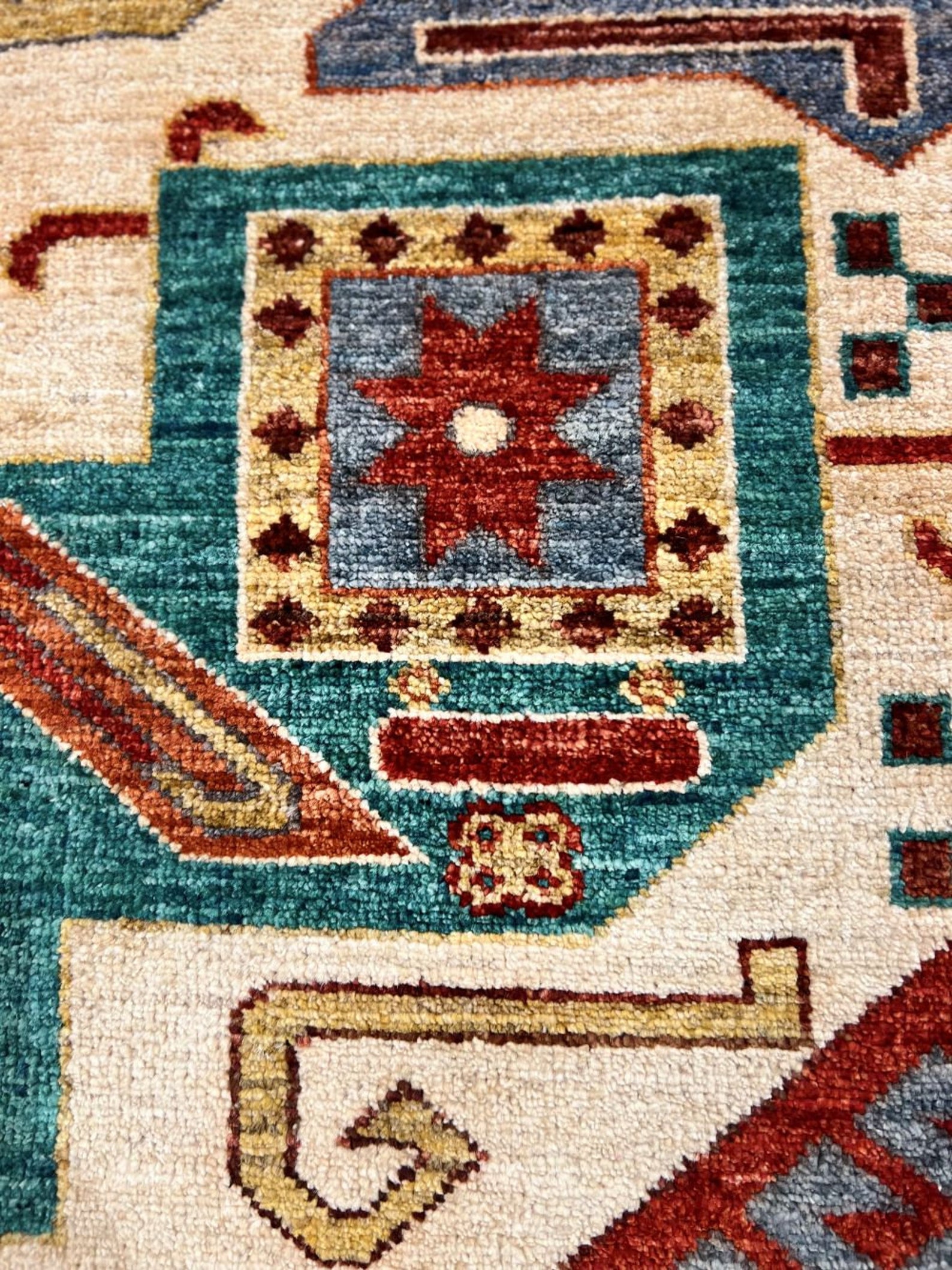 7x9 TAIMORI Afghan Area Rug Whitish Red and Gray Afghan - Etsy
