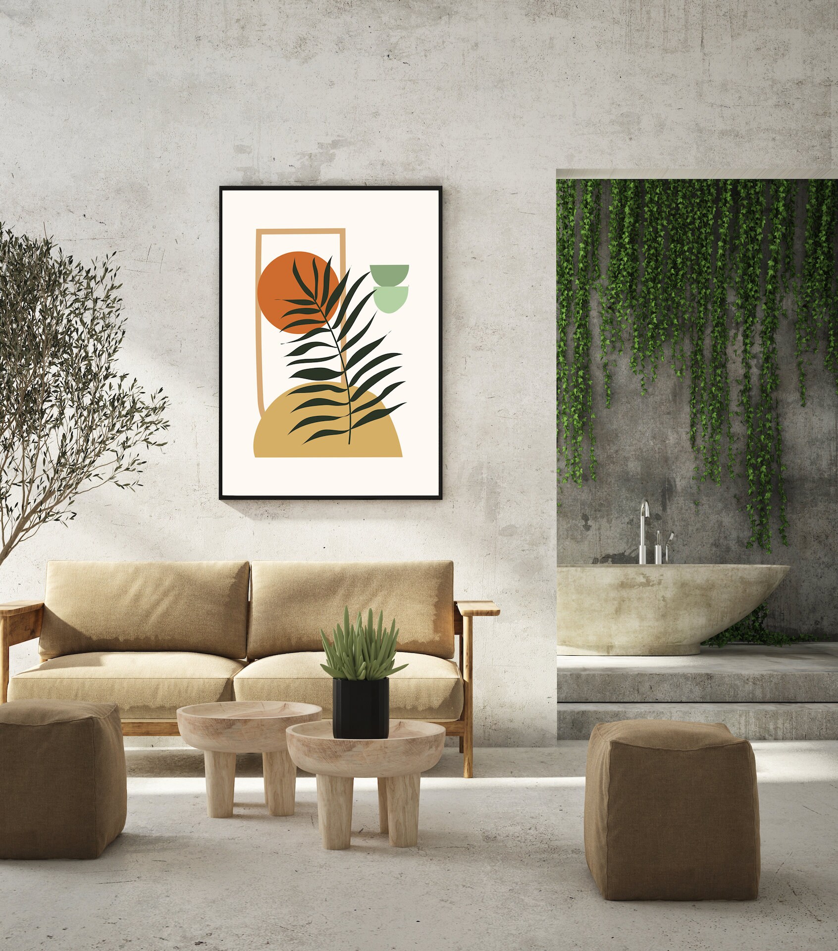 Boho Abstract Wall Art Prints Boho Wall Decor Set of 3 - Etsy